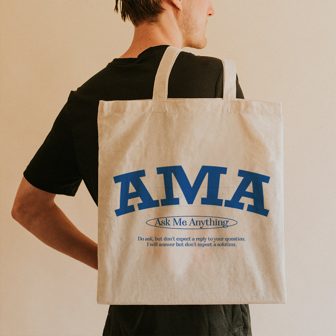 'AMA' Printed Tote Bags for Men and Women - Stylish, Versatile, and ...