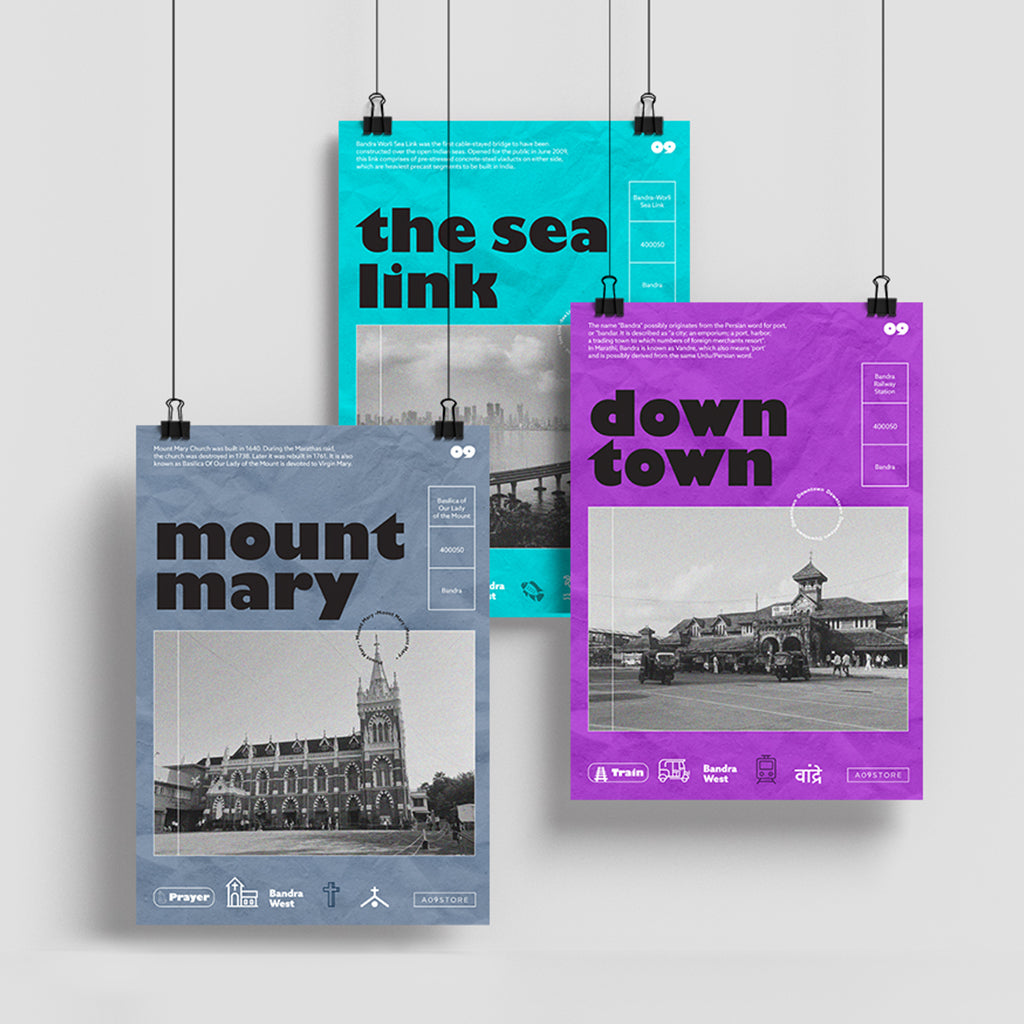 Poster Pack of 3 - Bandra Series