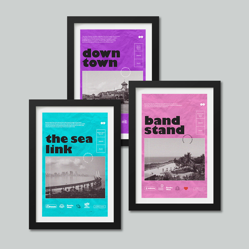 Poster Pack of 3 - Bandra Series